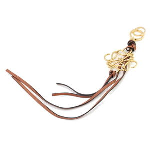 Loewe | Accessories | Loewe Bag Charm Anagram C82232x1 Brown Leather ...